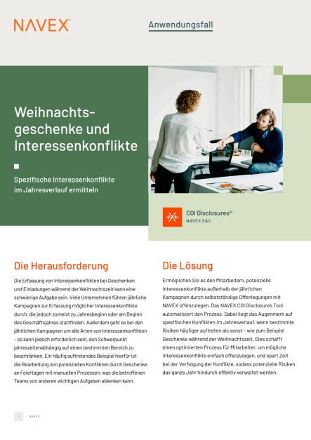 Weihnachtsgeschenke & Interessenkonflikte | NAVEX DE